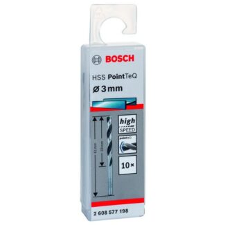 Bosch Burgija za metal HSS PointTeQ fi 3 mm 10 kom, 2608577198
