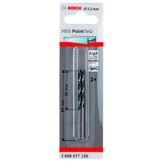 Bosch Burgija za metal HSS PointTeQ fi 3.2 mm 2 kom, 2608577159