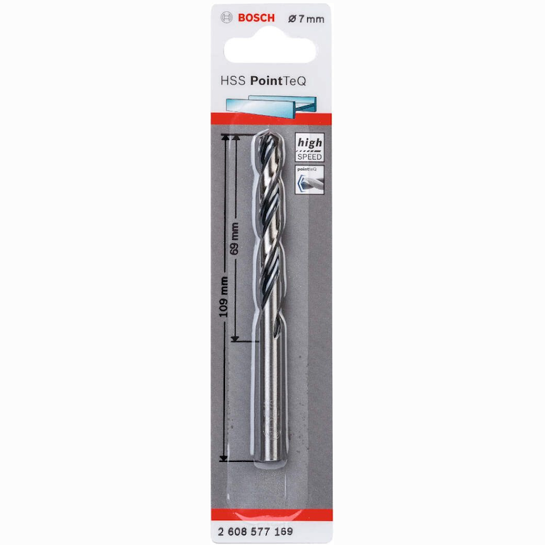 Bosch Burgija za metal HSS PointTeQ fi 7 mm 1 kom, 2608577169