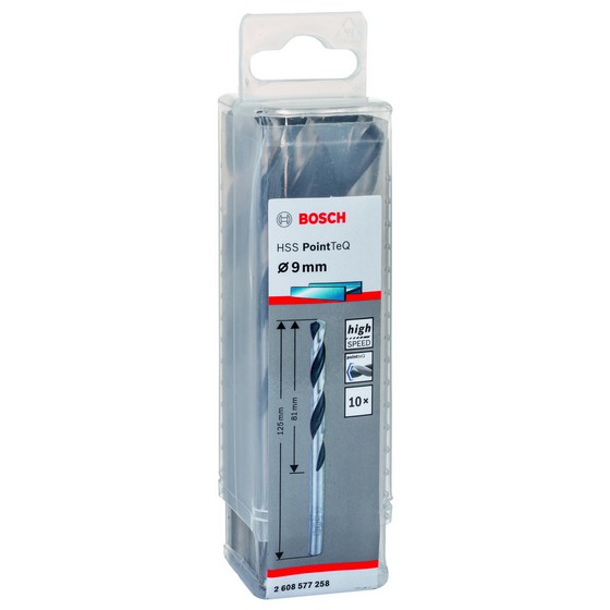 Bosch Burgija za metal HSS PointTeQ fi 9 mm 10 kom, 2608577258