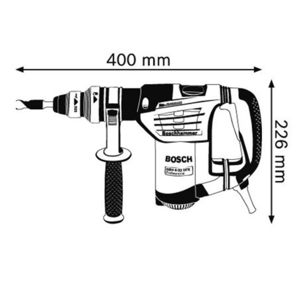 Bosch Elektro-pneumatski čekić za bušenje 900 W, GBH 4-32 DFR, 0611332100