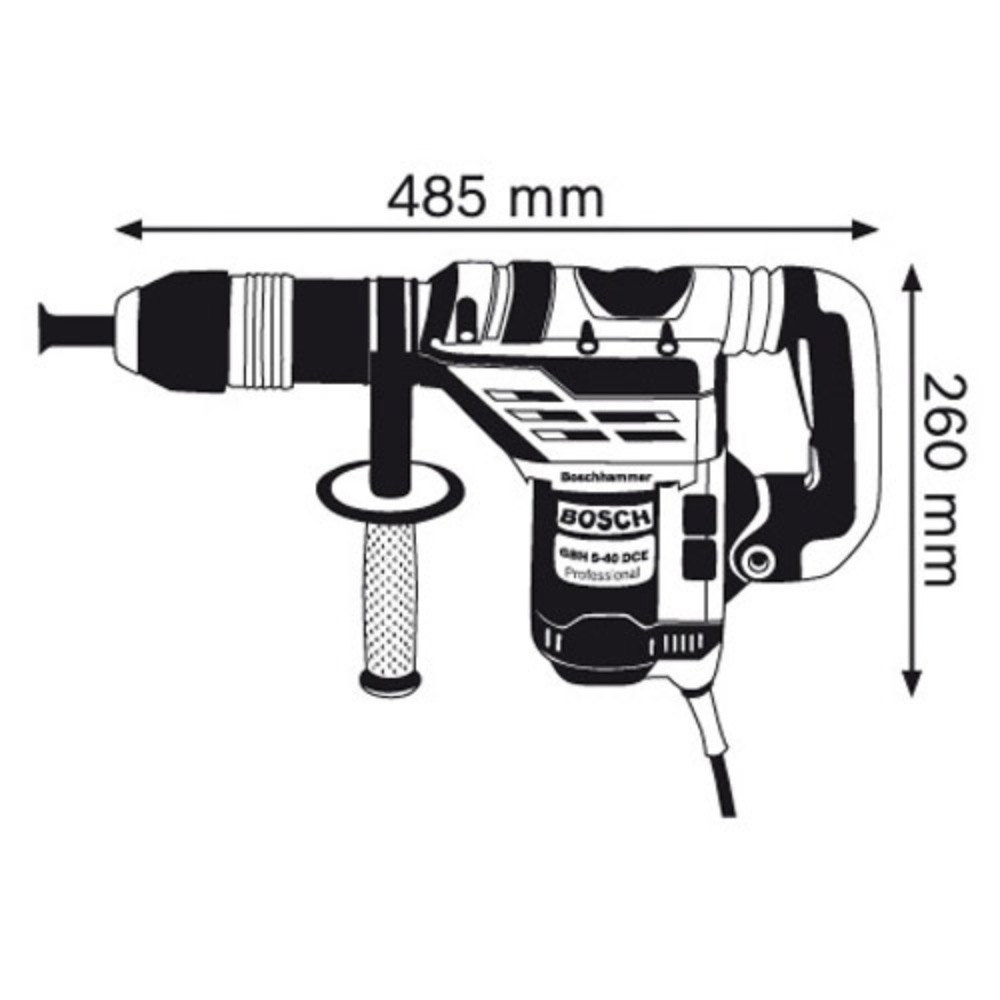 Bosch Elektro-pneumatski čekić za bušenje sa SDS-max prihvatom GBH 5-40 DCE, 0611264000