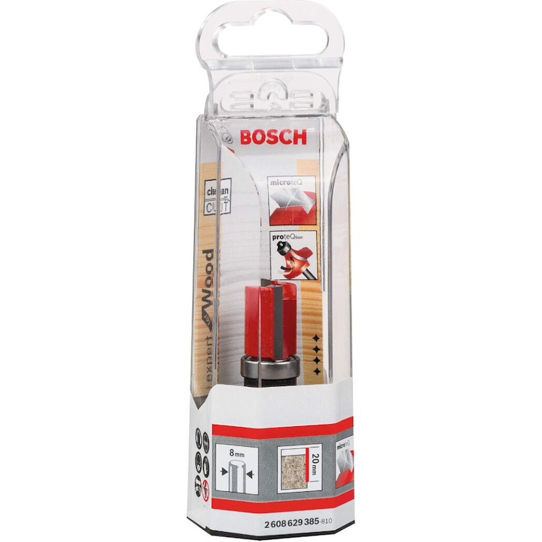 Bosch Glodala za glodanje uz površinu 8mm, D 16mm, L 20mm, G60mm, 2608629385