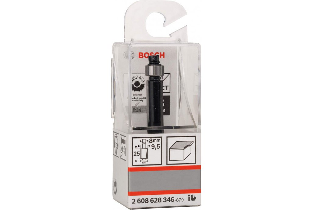 Bosch Glodala za glodanje uz površinu 8mm, D 9,5mm, L 25,4mm, G68mm, 2608628346