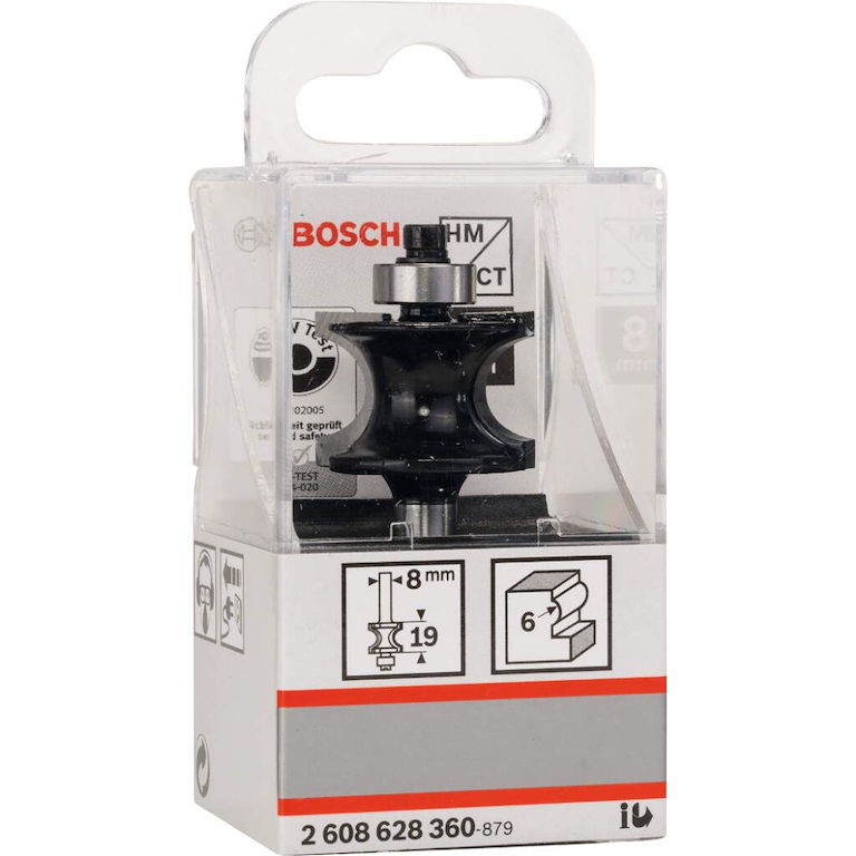 Bosch – Glodalo polovičnog štapa, 8 mm, R1 6 mm, L 19 mm, G 63 mm – 2608628360