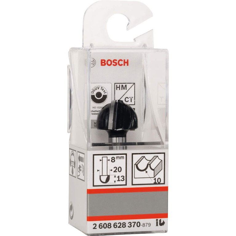 Bosch – Glodalo za poluokrugle kanale 8 mm, R1 10 mm, D 20 mm, L 12,4 mm, G 46 mm – 2608628370