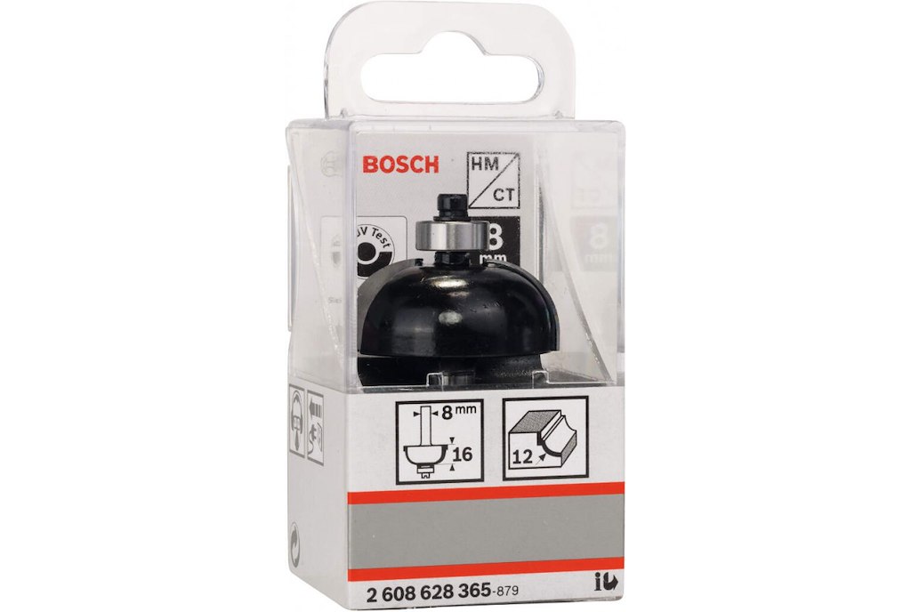 Bosch Glodalo za poluokrugle kanale 8 mm, R1 12 mm, D 36,7 mm, L 14.7 mm, G 58 mm, 2608628365