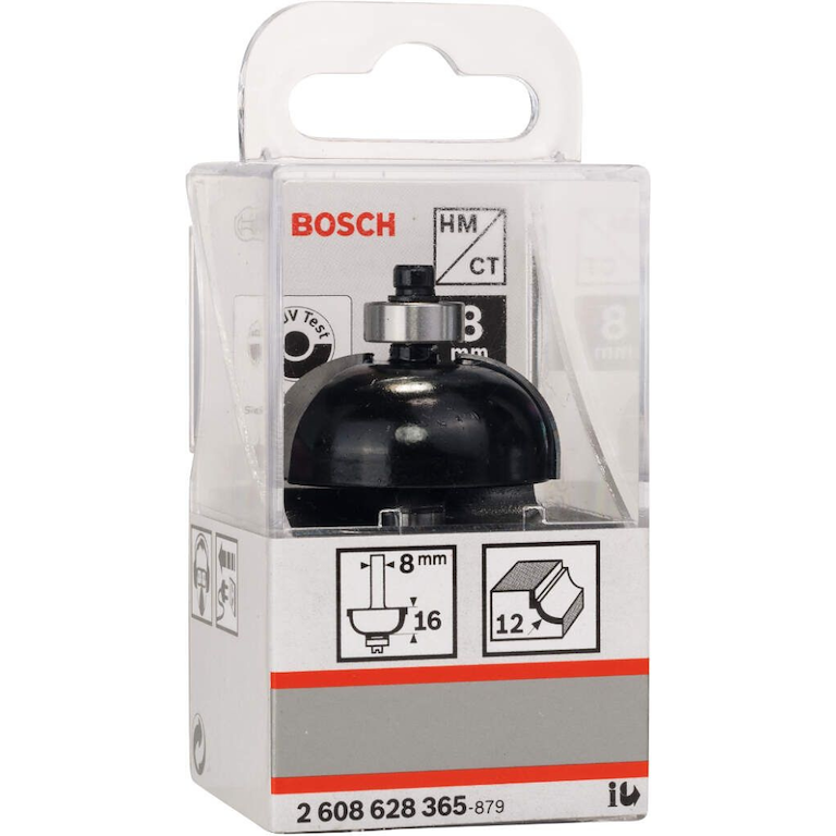 Bosch Glodalo za poluokrugle kanale 8 mm, R1 12 mm, D 36,7 mm, L 14.7 mm, G 58 mm, 2608628365