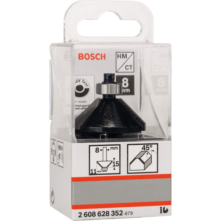 Bosch – Glodalo za skošavanje ivica 8 mm, B 11 mm, L 15 mm, G 56 mm, 45° – 2608628352