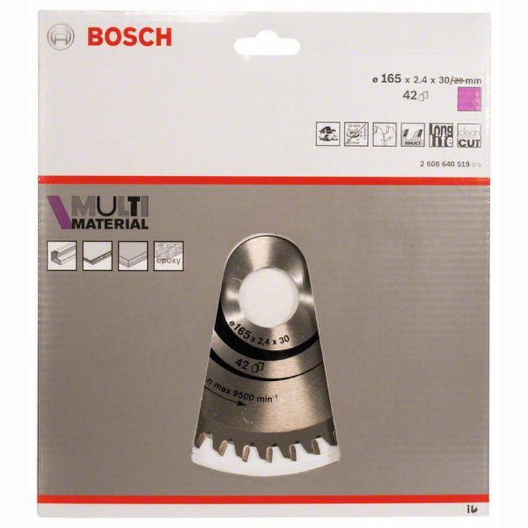 Bosch List kružne testere Multi Material 165 x 30 x 2.4 mm; 42, 2608640519