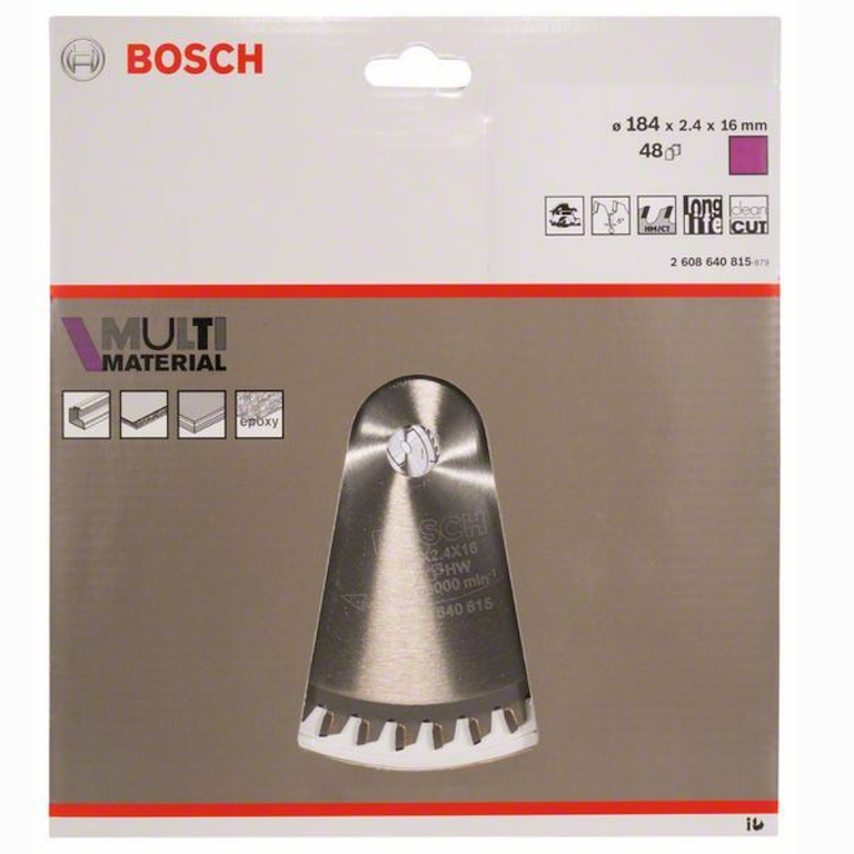 Bosch List kružne testere Multi Material 184 x 16 x 2.4 mm; 48, 2608640815