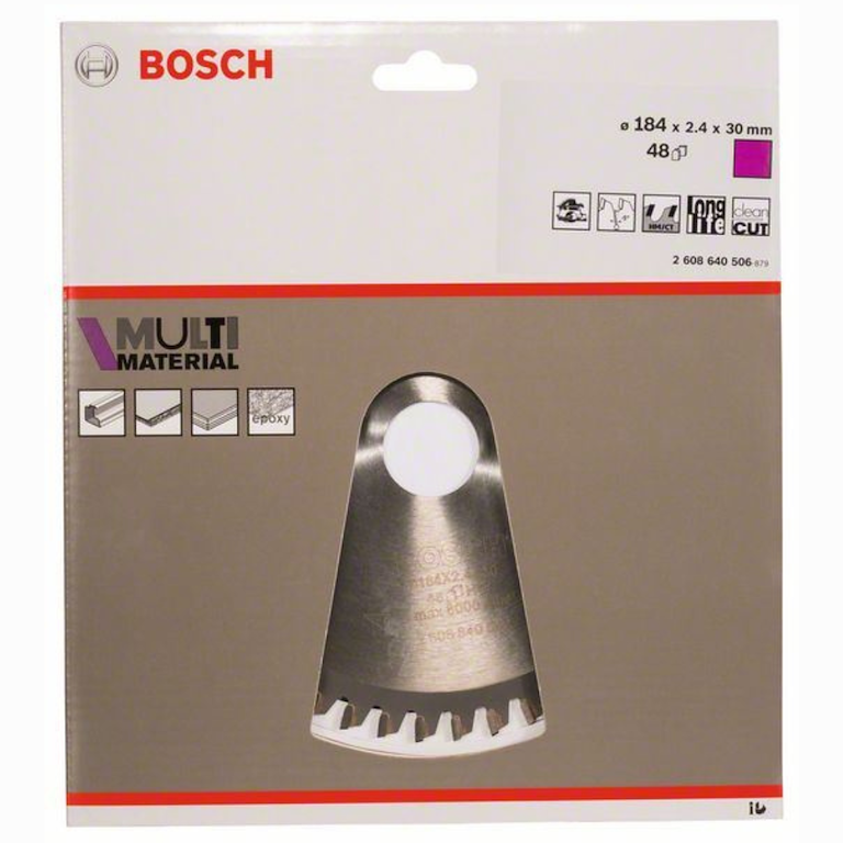 Bosch List kružne testere Multi Material 184 x 30 x 2.4 mm; 48, 2608640506