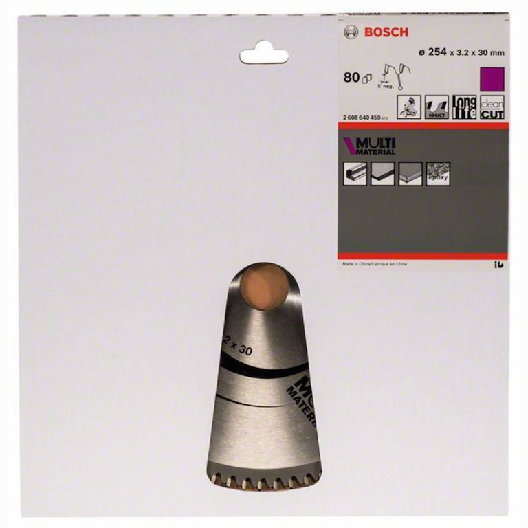 Bosch List kružne testere Multi Material 254 x 30 x 3.2 mm; 80, 2608640450