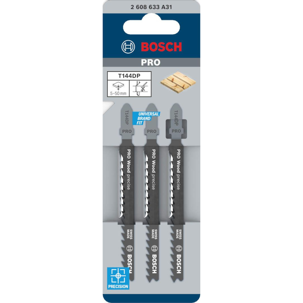 Bosch List ubodne testere za drvo 3 kom T 144 DP, 2608633A31