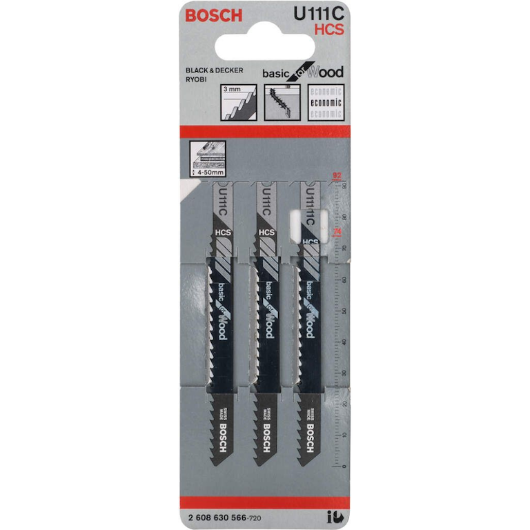 Bosch List ubodne testere za drvo 3 kom U 111 C, 2608630566