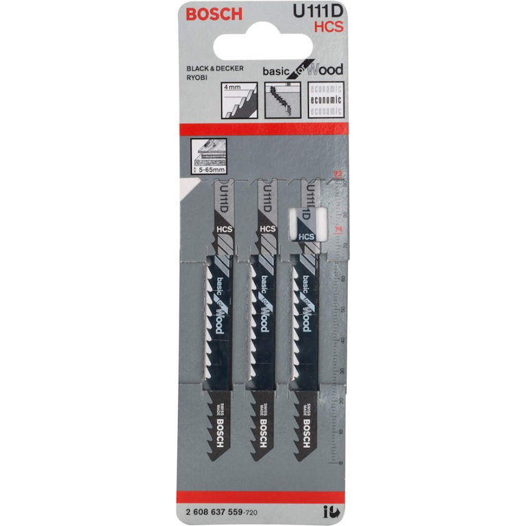 Bosch List ubodne testere za drvo 3 kom U 111 D, 2608637559