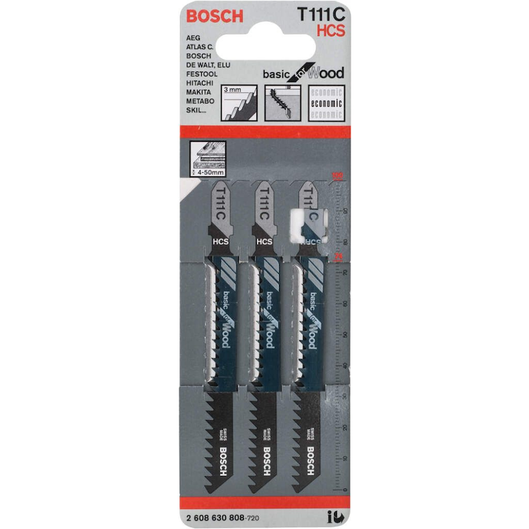 Bosch List ubodne testere za drvo 3-delni T 111 C, 2608630808