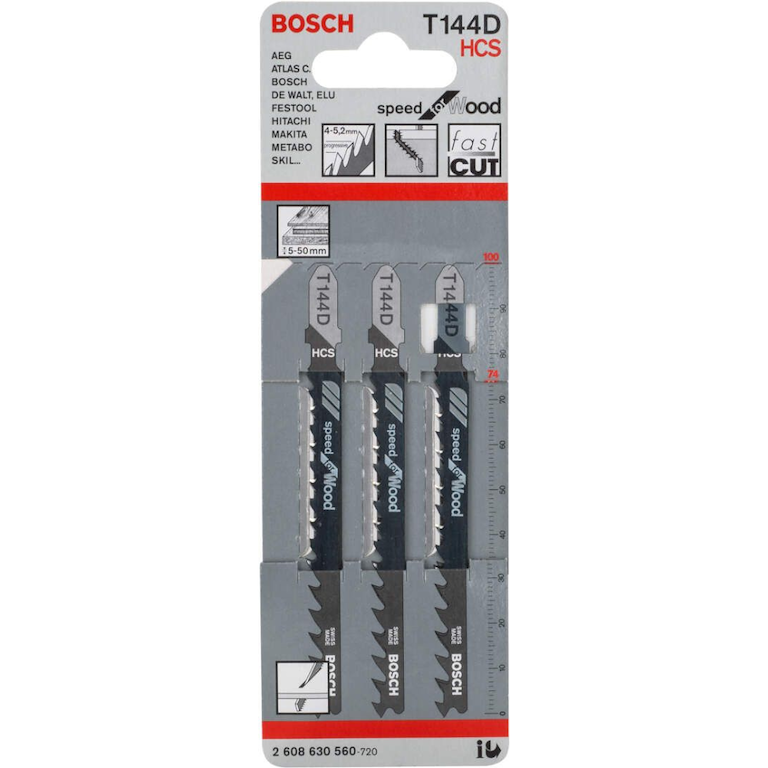 Bosch List ubodne testere za drvo 3-delni T 144 D, 2608630560