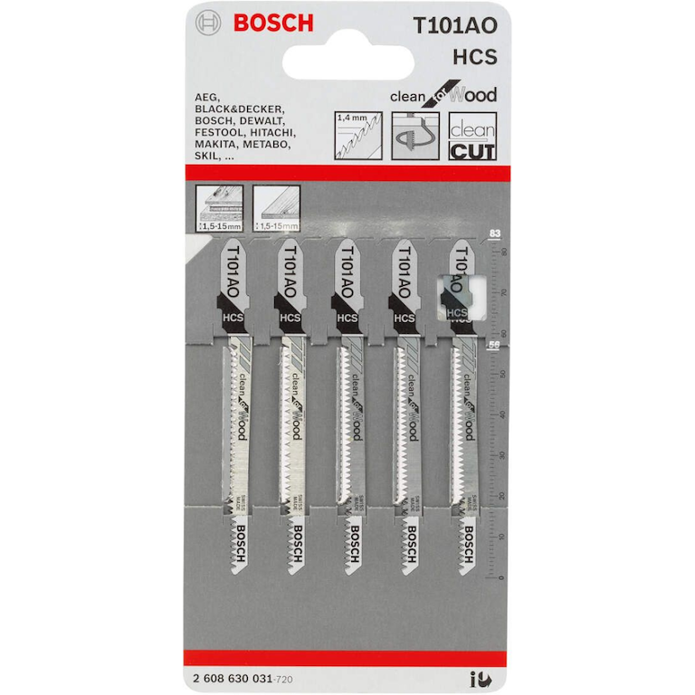 Bosch List ubodne testere za drvo 5 kom T 101 AO, 2608630031