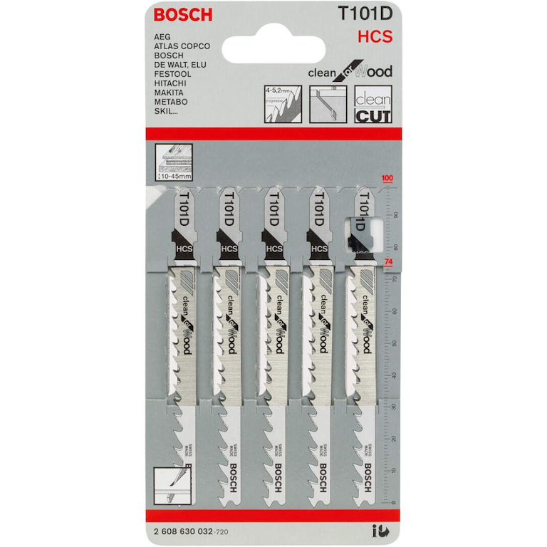 Bosch List ubodne testere za drvo 5 kom T 101 D, 2608630032