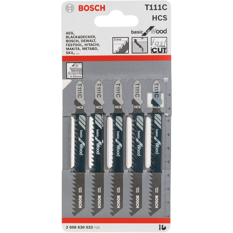 Bosch List ubodne testere za drvo 5-delni T 111 C, 2608630033