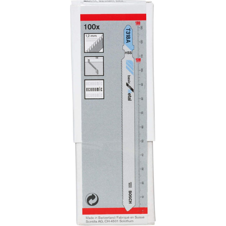 Bosch List ubodne testere za metal 100 kom T 318 A, 2608631808