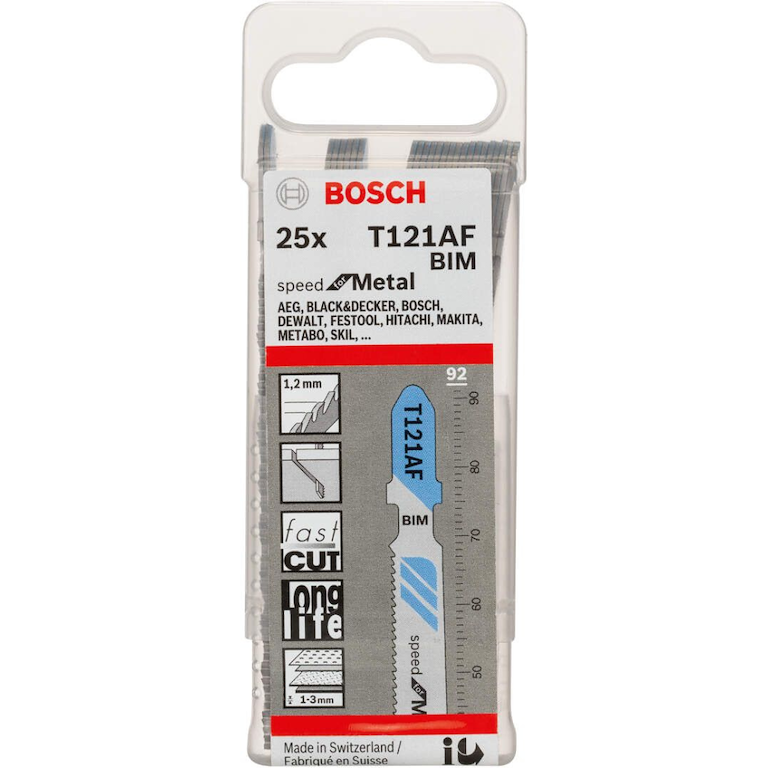 Bosch List ubodne testere za metal 25 kom T 121 AF, 2608636700