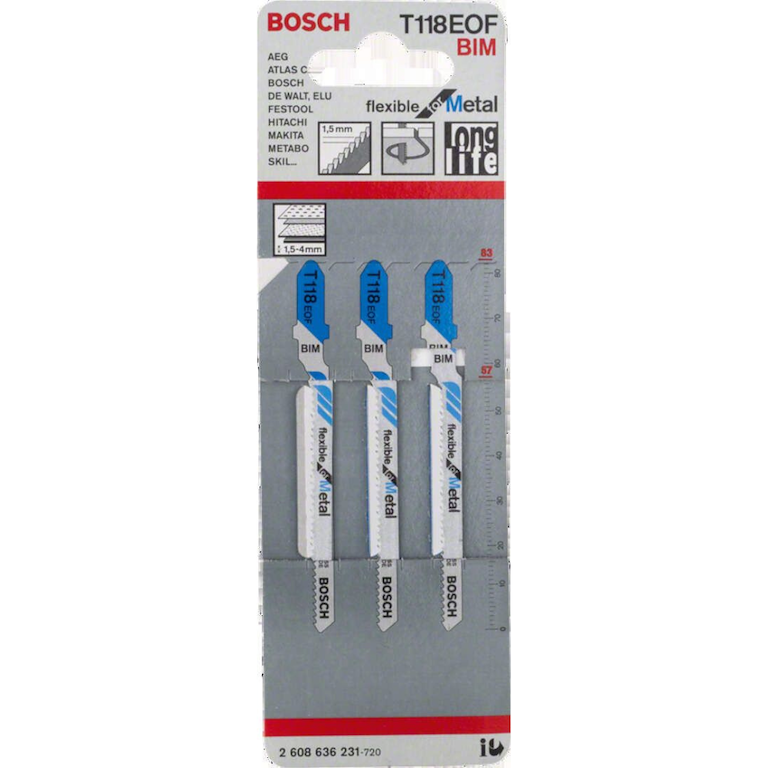 Bosch List ubodne testere za metal 3 kom T 118 EOF, 2608636231