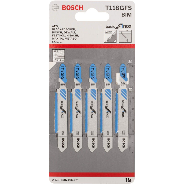 Bosch List ubodne testere za metal 5 kom T 118 GFS, 2608636496