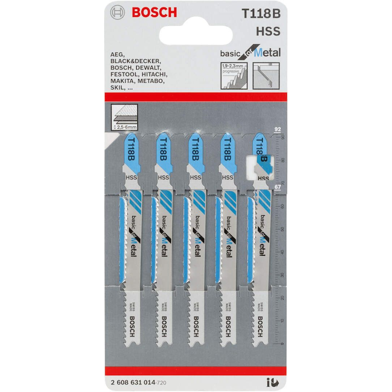 Bosch List ubodne testere za metal 5 kom T 318 A, 2608631014