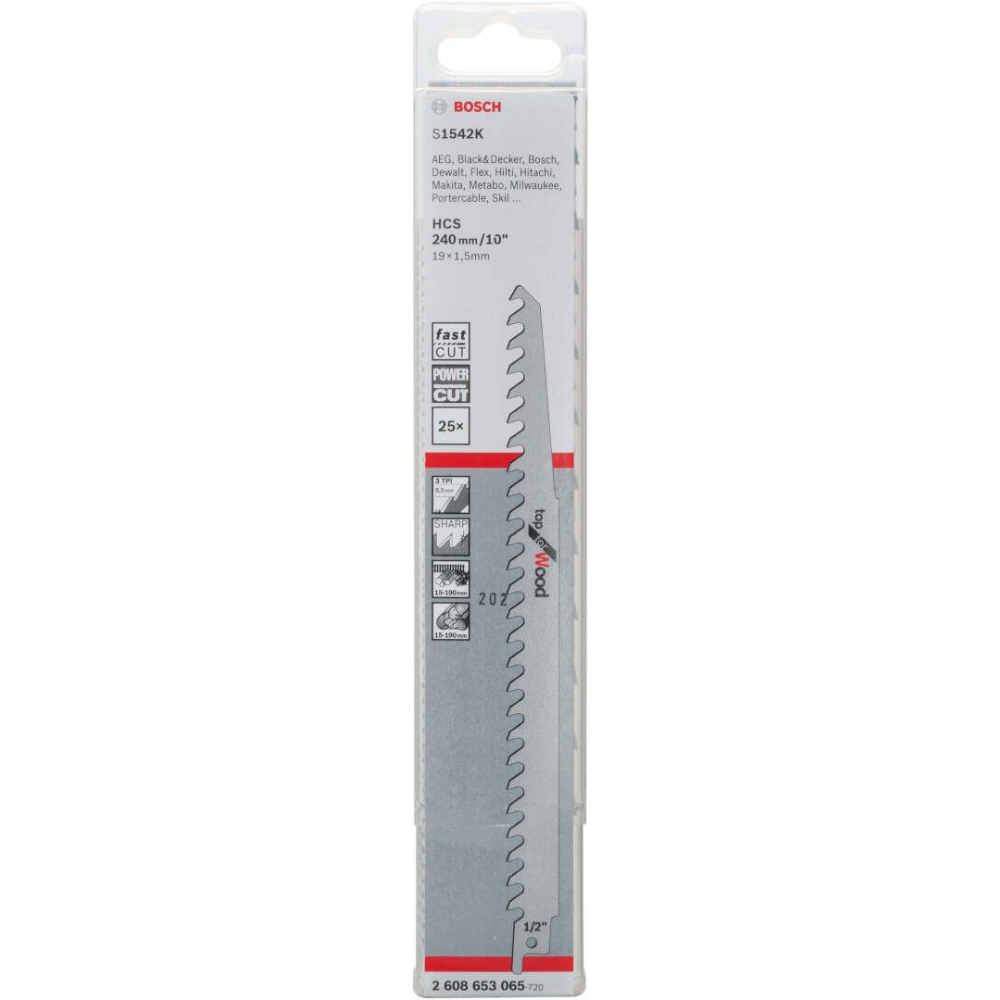 Bosch List univerzalne testere za drvo 2 kom S 1542 K, 2608650681