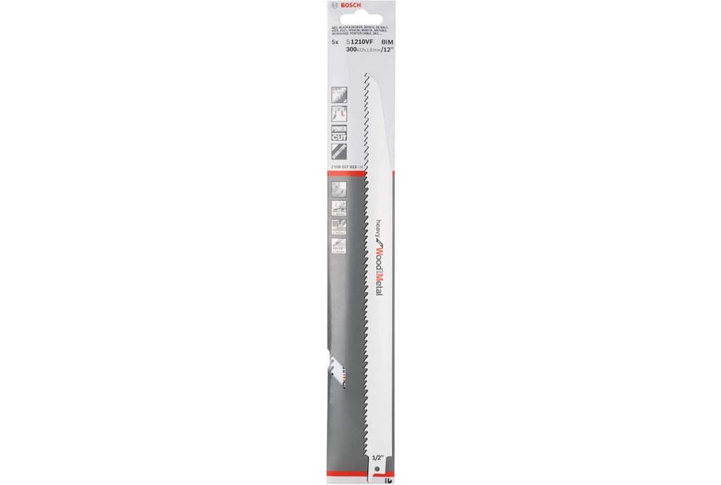 Bosch List univerzalne testere za drvo i plastiku 5 kom S 1210 VF, 2608657612