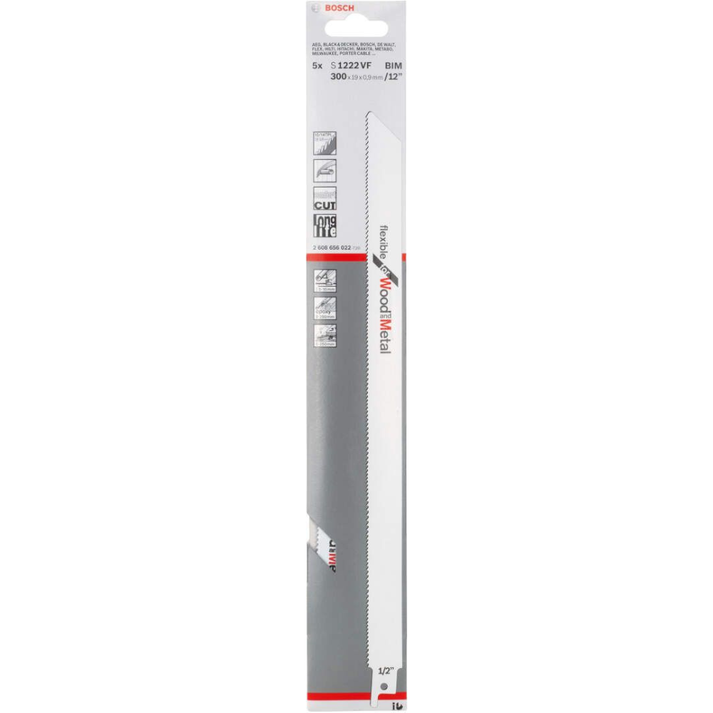 Bosch – List univerzalne testere za drvo metal i plastiku 2 kom S 1222 VF – 2608656043