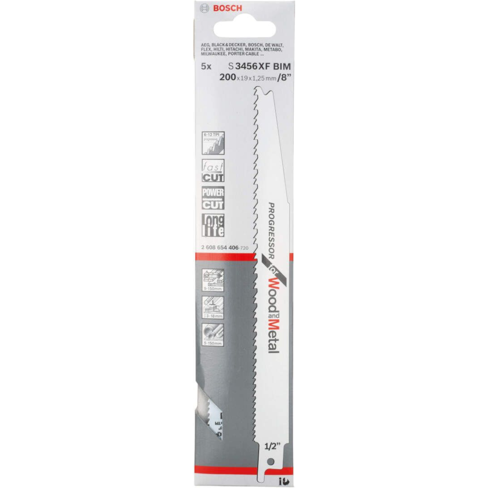 Bosch List univerzalne testere za drvo metal i plastiku 2 kom S 3456 XF, 2608654405