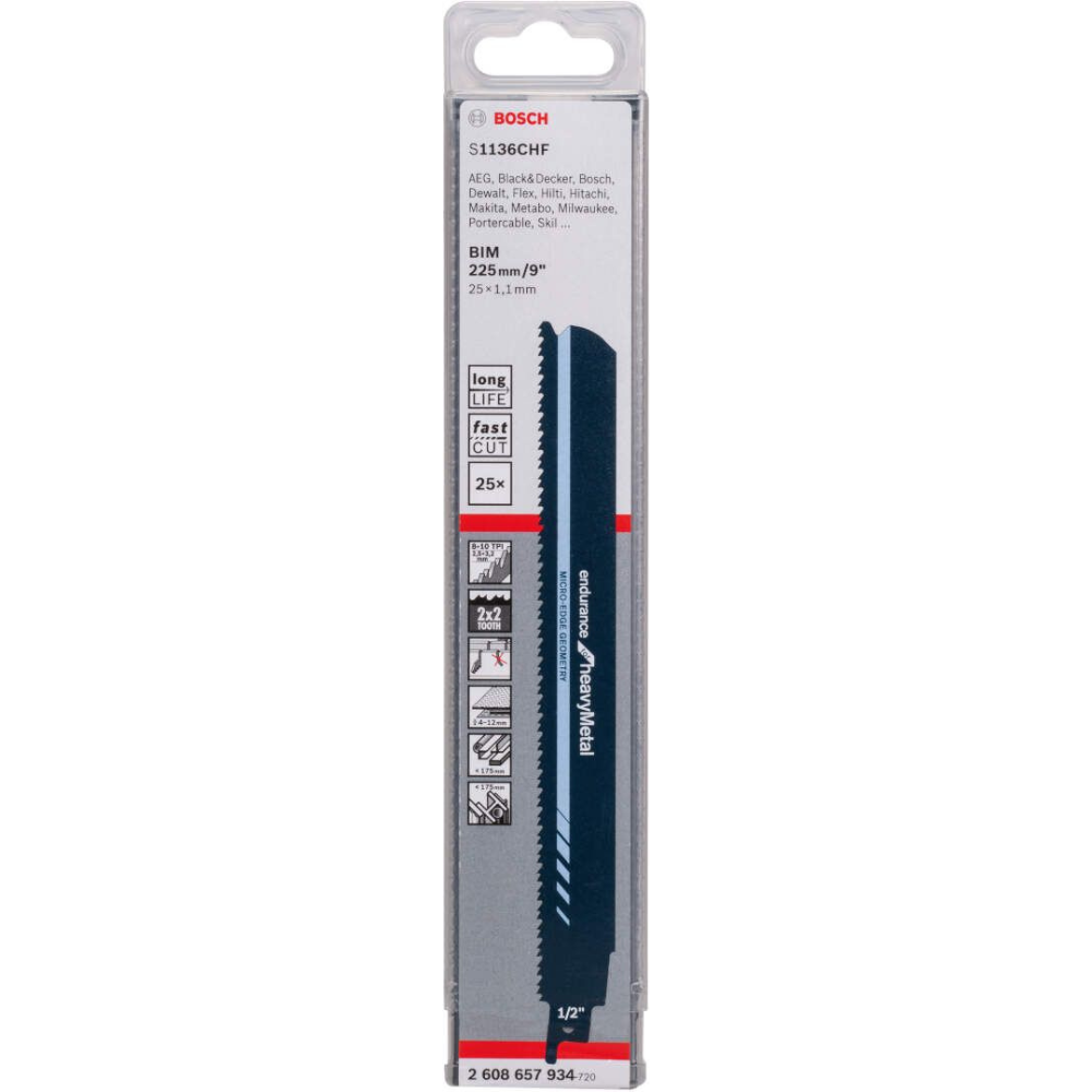 Bosch List univerzalne testere za metal 5 kom S 1136 CHF, 2608657526