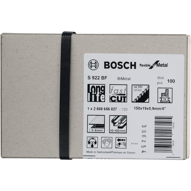 Bosch List univerzalne testere za metal i plastiku 100 kom S 922 BF, 2608656027