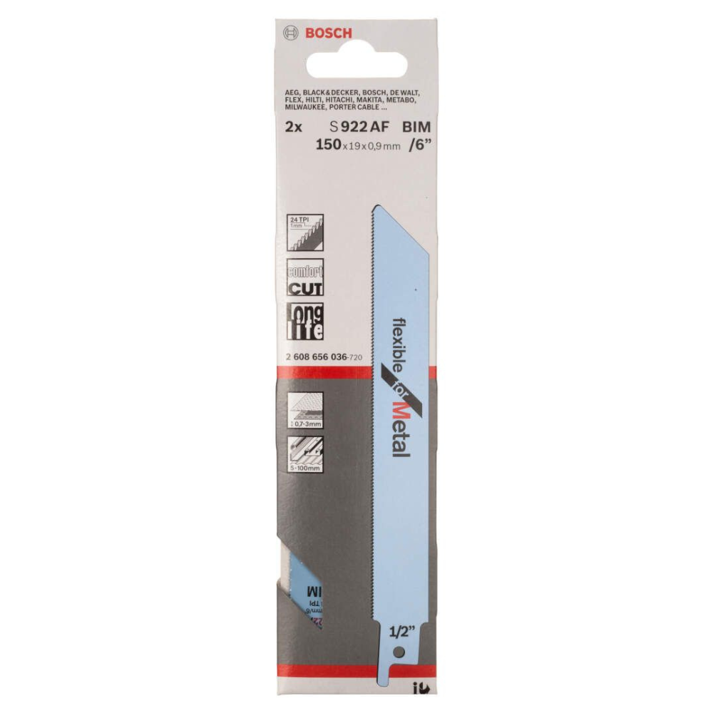 Bosch List univerzalne testere za metal i plastiku 2 kom S 922 AF, 2608656036