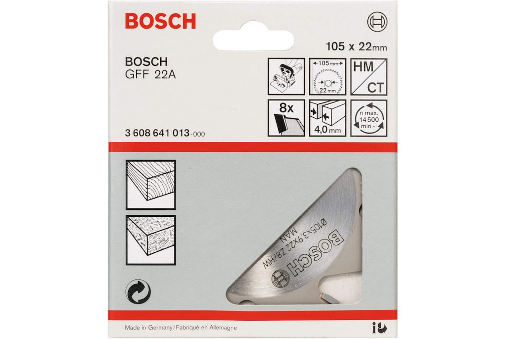 Bosch Pločasto glodalo 105 x 22 mm, 3608641013