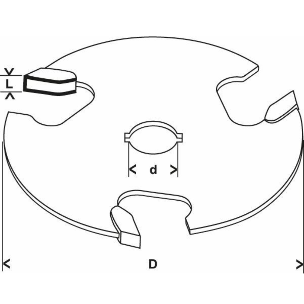 Bosch – Pločasto glodalo za žlebove 8 mm, D1 50,8 mm, L 3 mm, G 8 mm – 2608629389