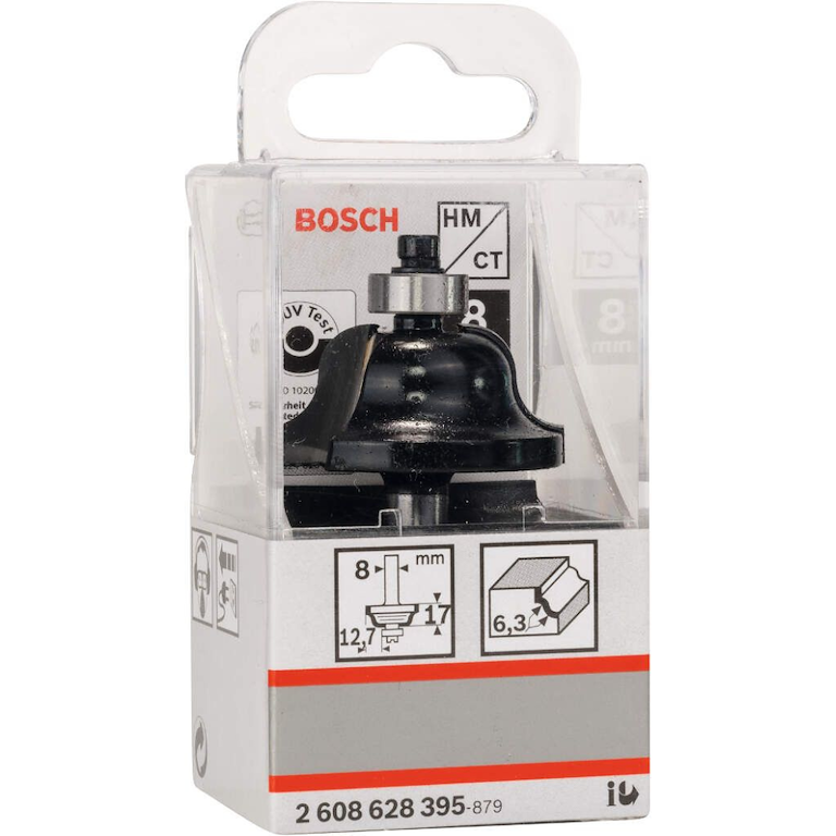 Bosch Profilno glodalo B 8 mm, R1 6,3 mm, B 12,7 mm, L 17 mm, G 61 mm, 2608628395