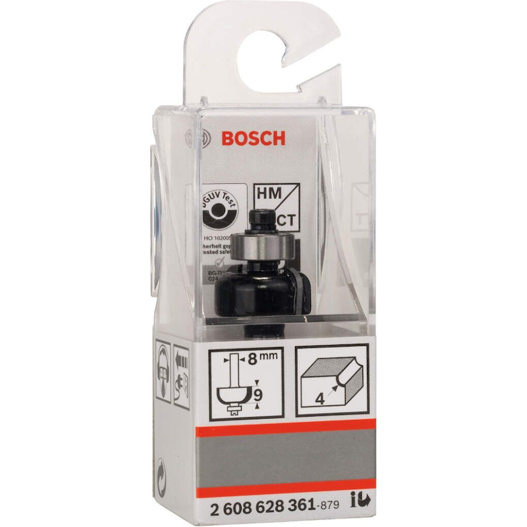 Bosch – Profilno glodalo E 8 mm, R1 4 mm, D 20,7 mm, L 9 mm, G 53 mm – 2608628361