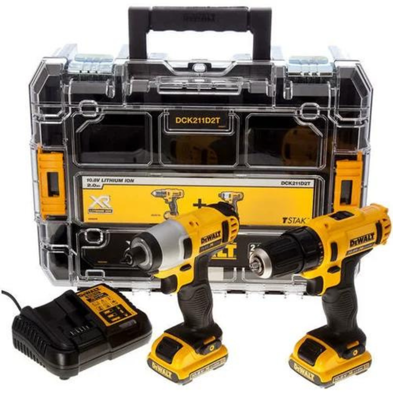 DeWALT Aku. bušilica-odvijač , udarni odvijač 10.8 V 2.0 Ah DCK211D2T