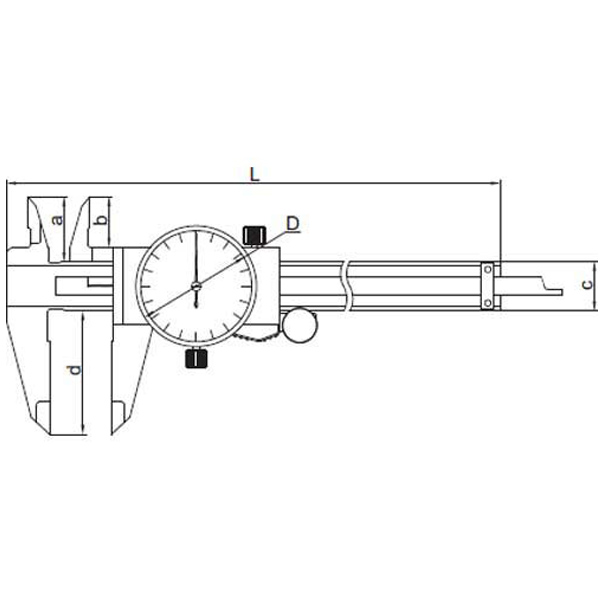 Insize Pomično merilo sa satom vijkom i točkićem 300 mm, 1311-300A