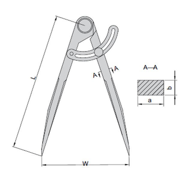 Insize Šestar sa podešavajućim lukom 300 mm, 7247-300