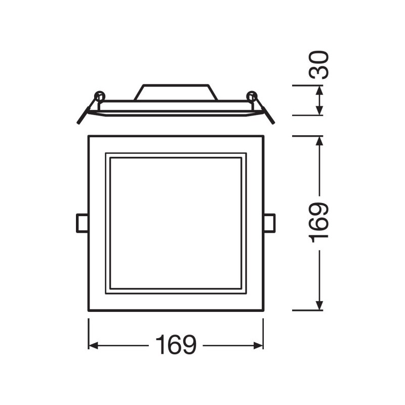 Ledvance Led panel 169X169/155X155 12W UGR.4000K beli, MI4058075052543