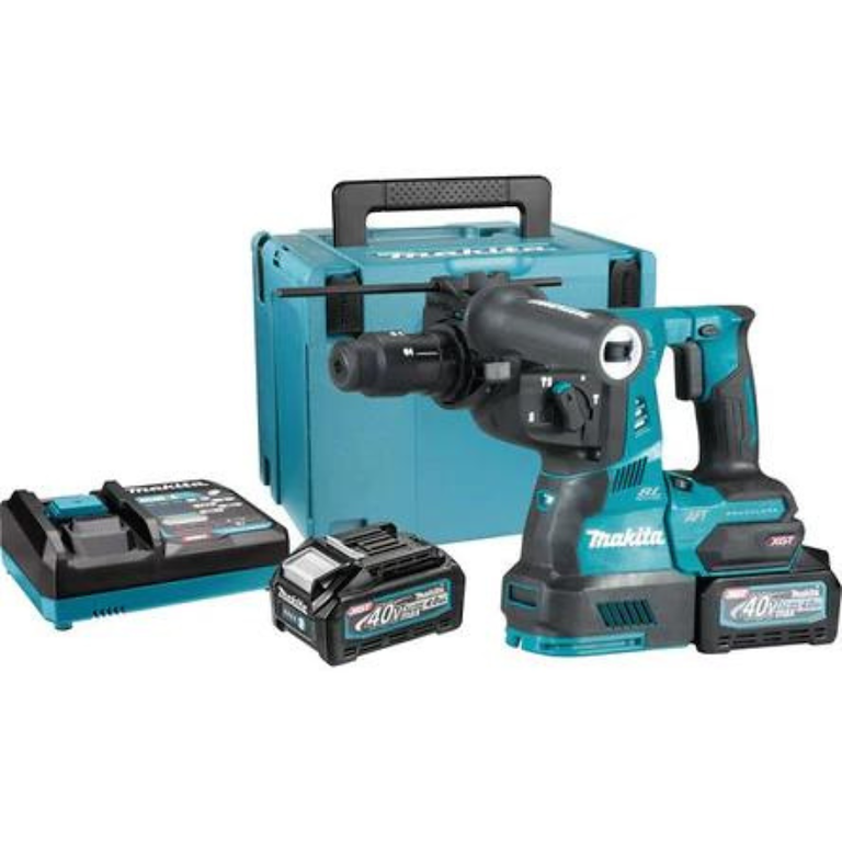 Makita Akumulatorska bušilica SDS 40V 28mm BL4040x2+DC40RA+Makpac+gratis GA005GZ SOLO , HR002GM201