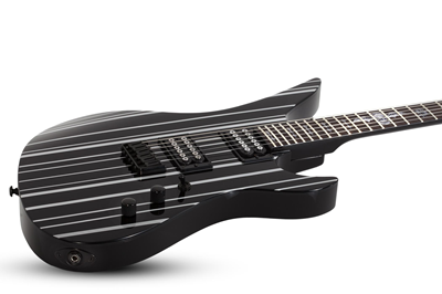 Schecter Synyster Standard HT Gloss Black with Silver Pinstripes SKU #1748