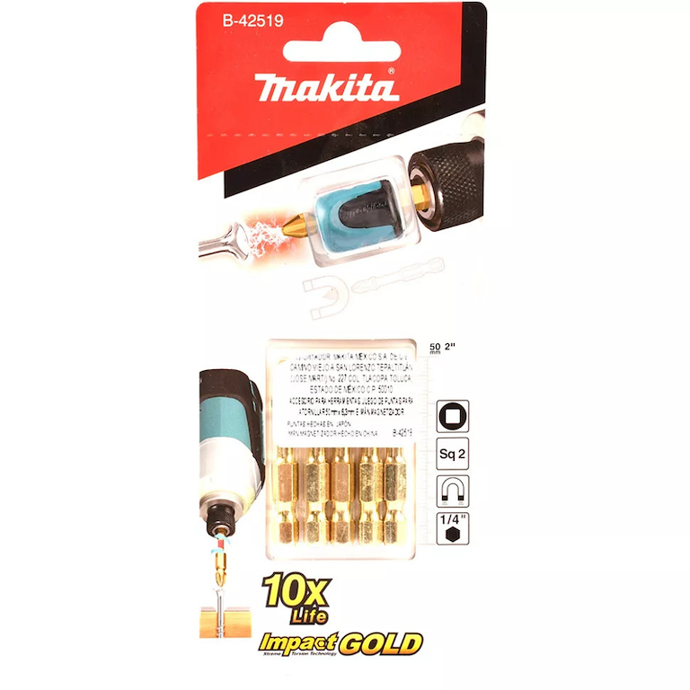 Makita Impact Gold Mag Boost (magnetno pojačanje)50 mm 5 kom set SQ2, B-42519