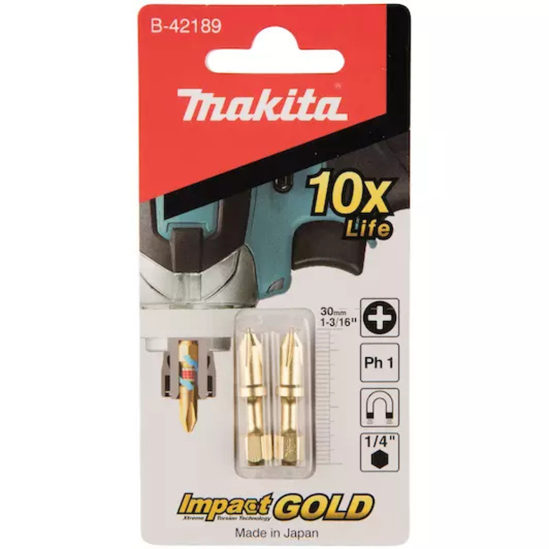 Makita Impact Gold ShorTon umeci torzioni 30 mm PH1 2 kom, B-42189