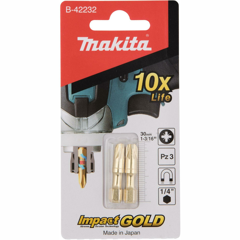 Makita Impact Gold ShorTon umeci torzioni 30 mm PZ3 2 kom, B-42232